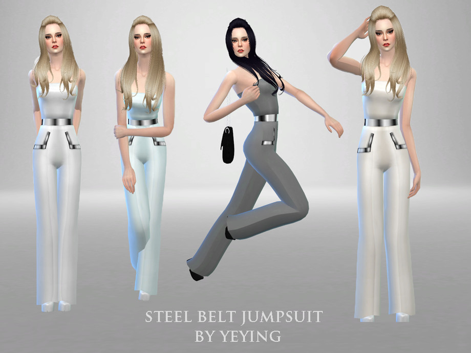 The Sims Resource | Steel Belt Jumpsuit