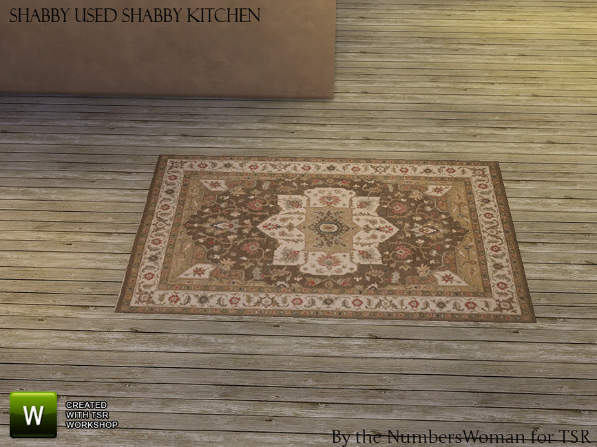 The Sims Resource - Shabby Bargain Shabby Chic Kitchen Rug