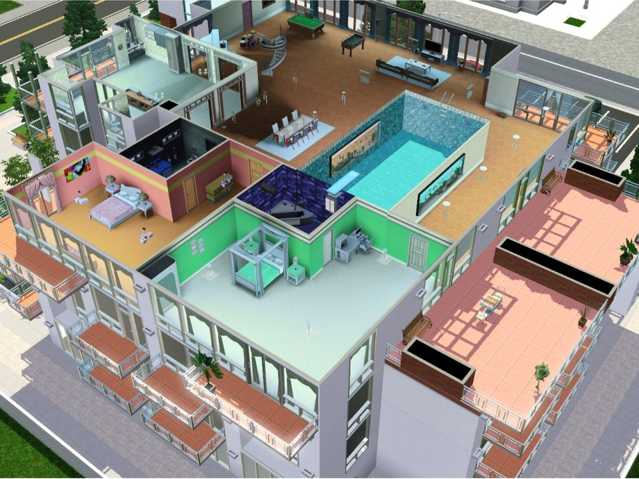 The Sims Resource | High Life Luxury Condo - NoCC