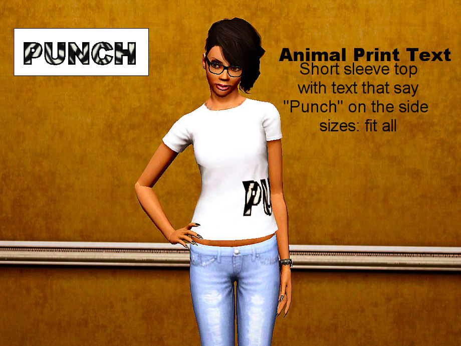 The Sims Resource | 4 Punch T-Shirt Set