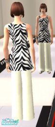 The Sims Resource | Zebra Print Top