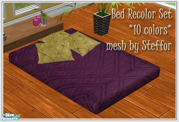 The Sims Resource | mattress, bed recolor set