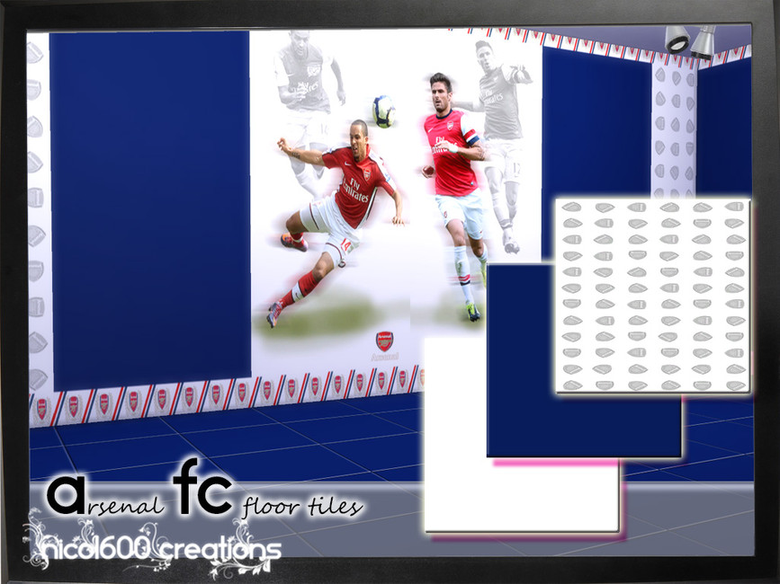 The Sims Resource - Arsenal_FC floor tiles