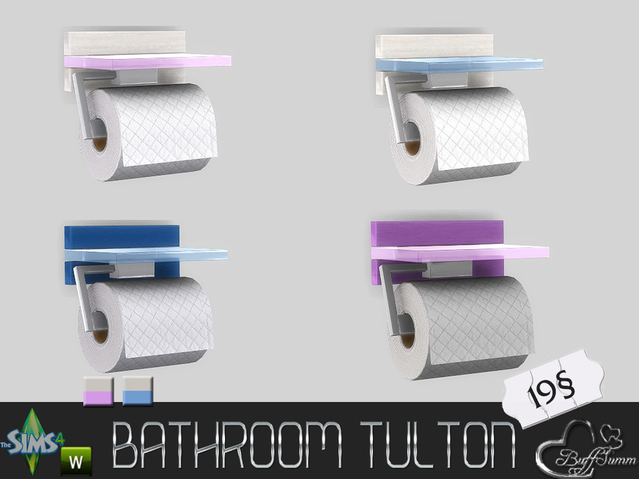 The Sims Resource | Tulton Bathroom Toilet Paper Roll (Recolor 2)