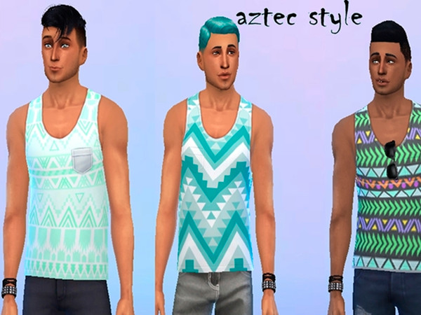 The Sims Resource | Aztec Tops Recolor - Outdoor Retreat Gamepack needed