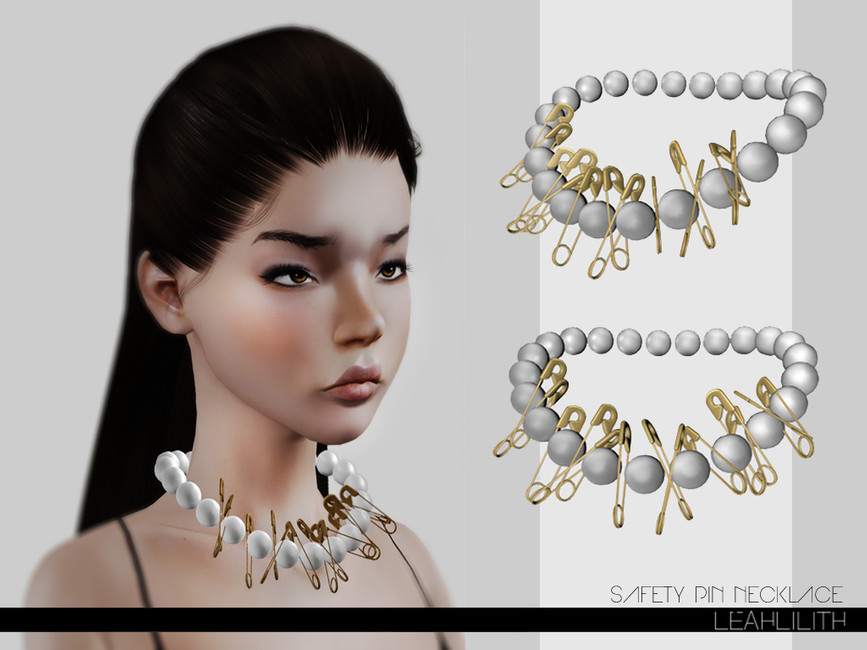 The Sims Resource - LeahLillith Safety Pin Necklace