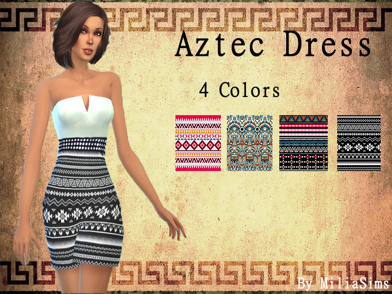 The Sims Resource | Aztec Dress