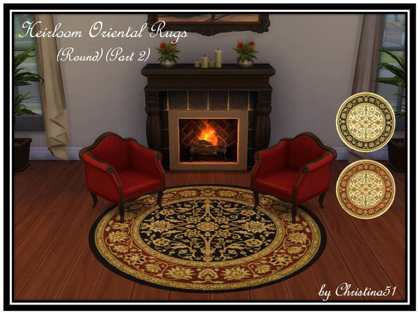 The Sims Resource | Heirloom Oriental Rugs (Round)(Part 2)