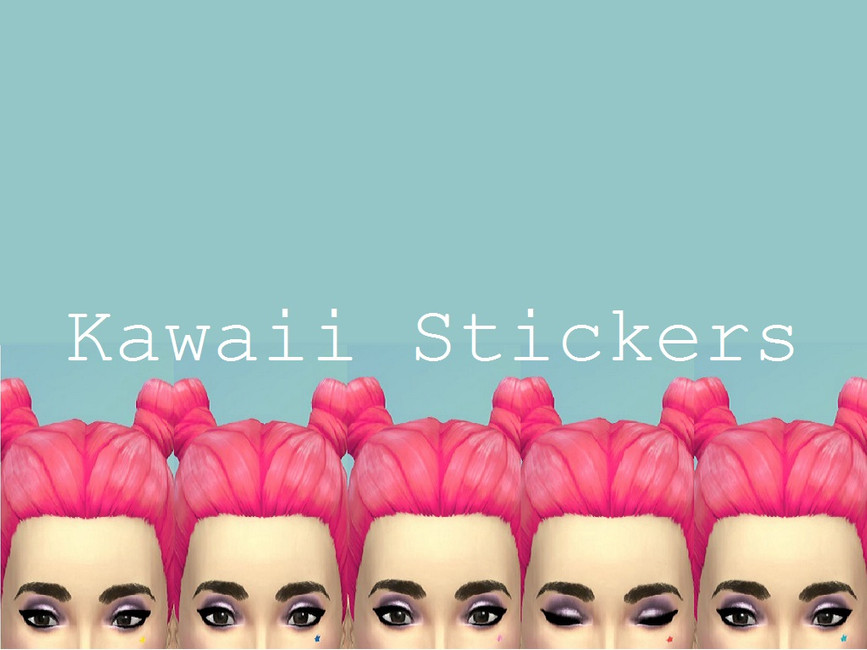 The Sims Resource - Kawaii Face Stickers