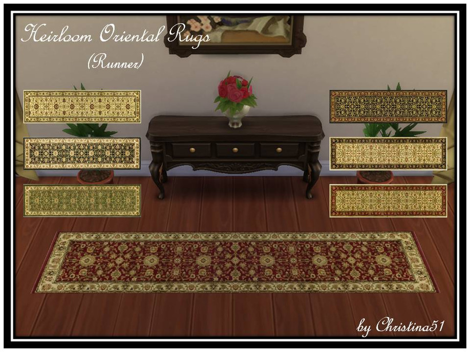 The Sims Resource | Heirloom Oriental Rugs (Runner)