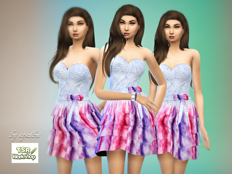 The Sims Resource | Spring Color Dress