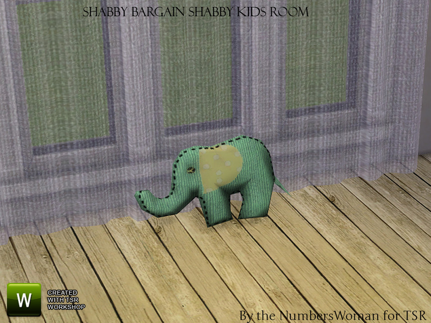 The Sims Resource - Shabby Bargain Shabby Chic Kids Stuffed Elephant