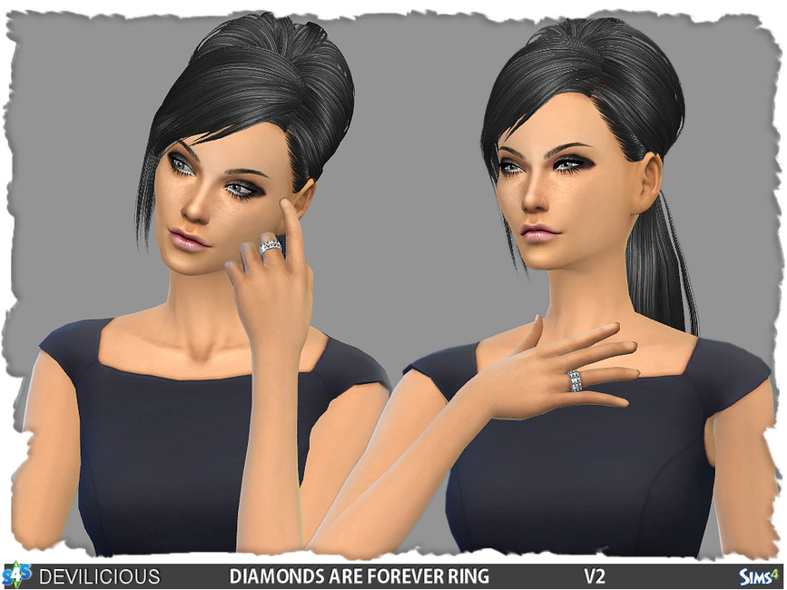 The Sims Resource - Diamonds Are ForeverRing Left V2