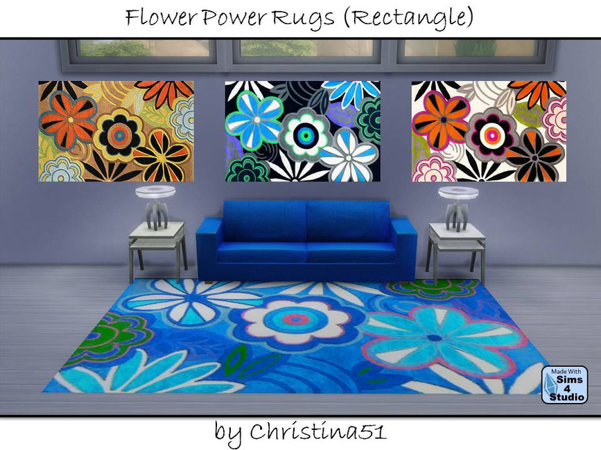 The Sims Resource - Flower Power Rugs (Rectangle)