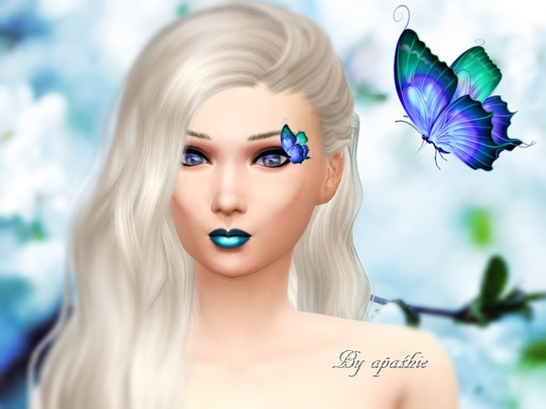The Sims Resource | Color Butterfly Costume Makeup