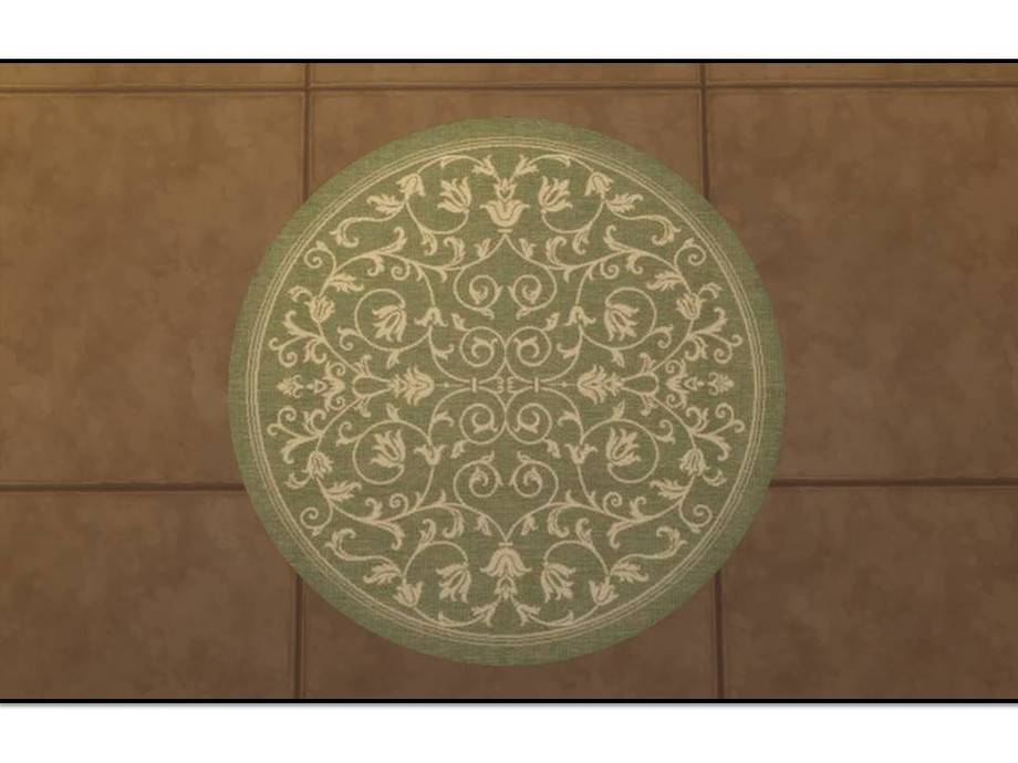 The Sims Resource | Courtyard Indoor/Outdoor Rugs (Round) (Part 1)