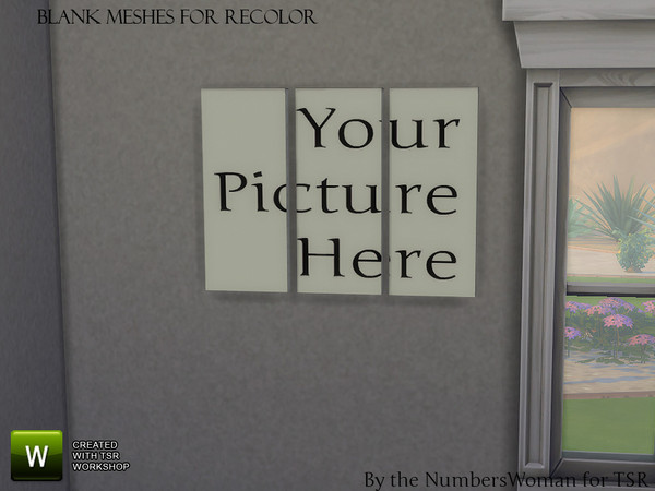 The Sims Resource | Blank Meshes Trio Picture