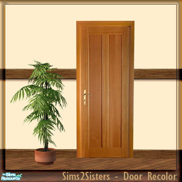The Sims Resource - S2S Simple Door - Recolor