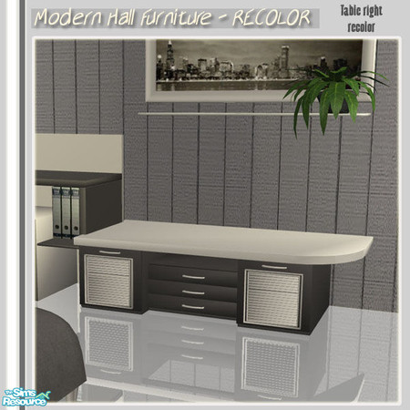 The Sims Resource - S2S Modern Hall Furniture Recolor-Table