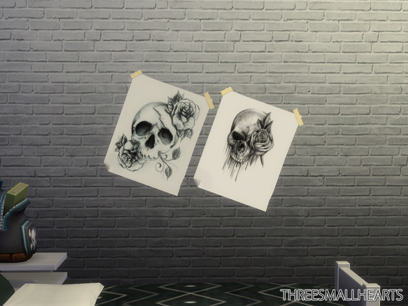 The Sims Resource | Small Skull Posters