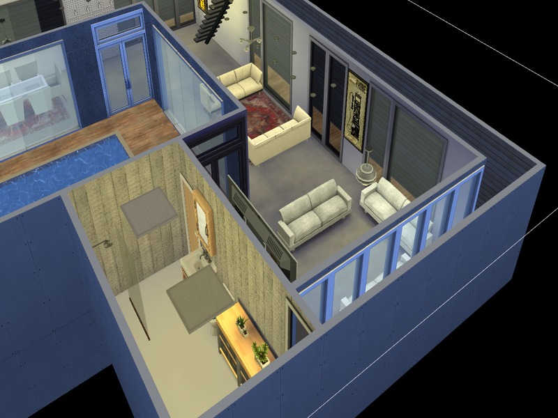 The Sims Resource | The Minimalist Underground House