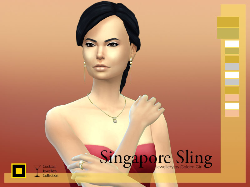 The Sims Resource | Singapore Sling jewellery set