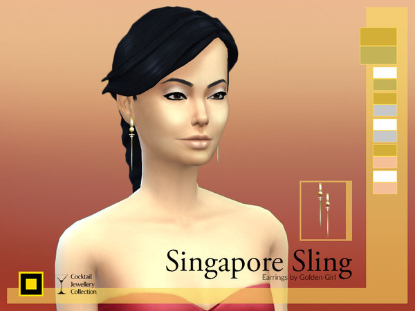 The Sims Resource | Singapore Sling Earrings