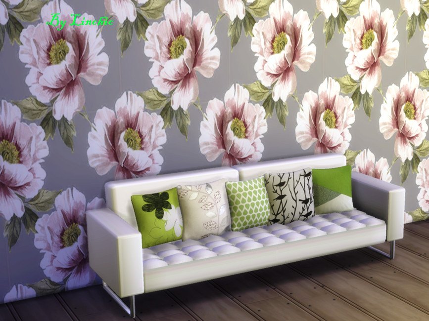 The Sims Resource - Flowers wall by Linchic