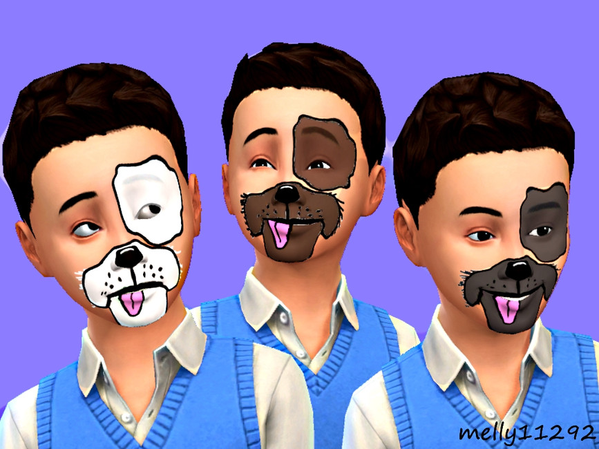 The Sims Resource - Kids Dog Face Paint