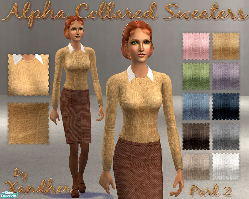 The Sims Resource - Alpha Sweater Collection - Part 2