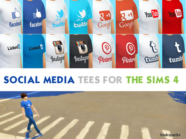 The Sims Resource | Social Media Tees v2
