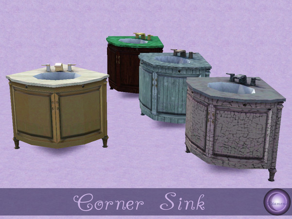 The Sims Resource | Corner Cabinet Sink