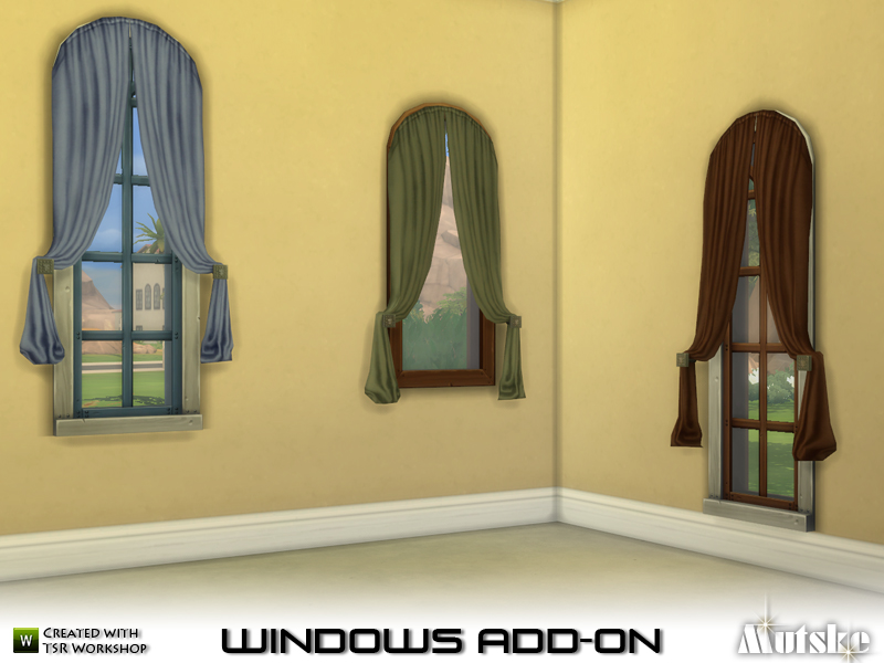 The Sims Resource | Window Add-on Droopy Drapes