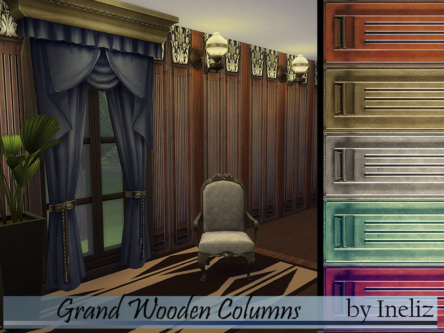 The Sims Resource - Grand Wooden Columns