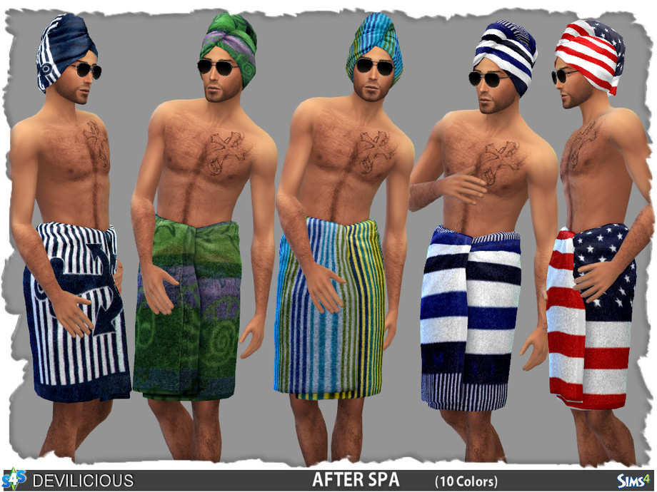 The Sims Resource | After Spa Towelwrap (10 Colors)