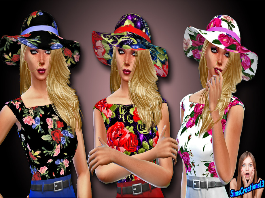 The Sims Resource - Floral Wedding Hat
