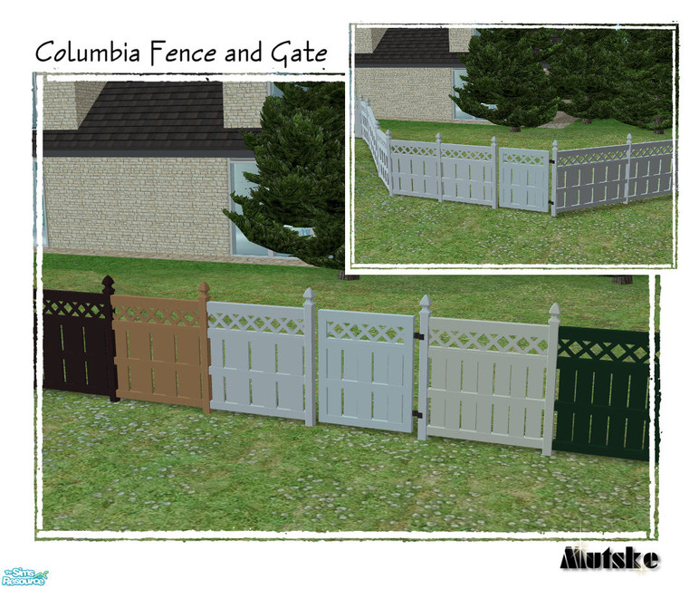The Sims Resource - Columbia Fence and Gate