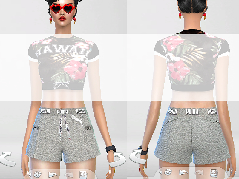 The Sims Resource | Runner Sport Shorts Set
