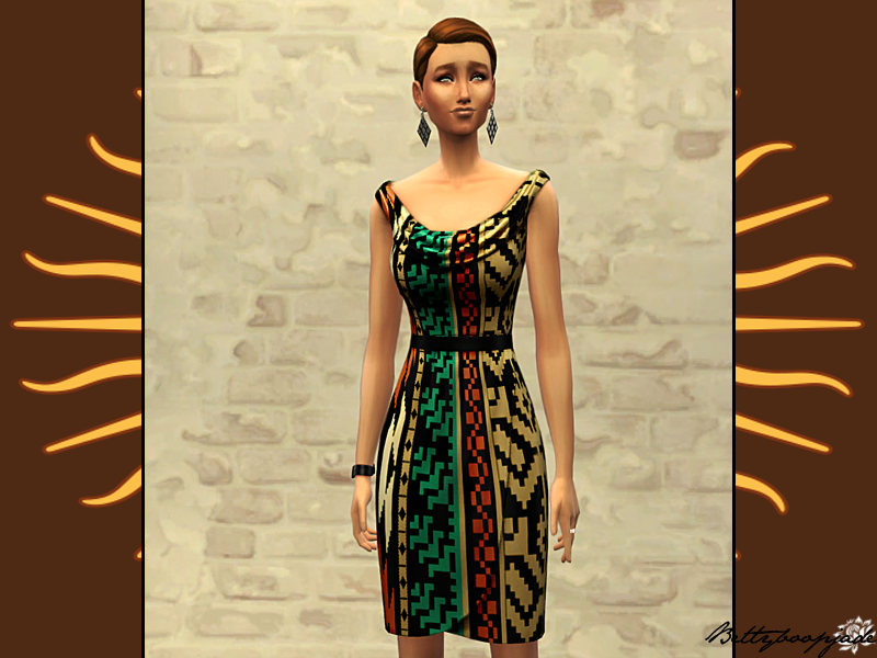 The Sims Resource | Set ethnic dresses - Dress draped