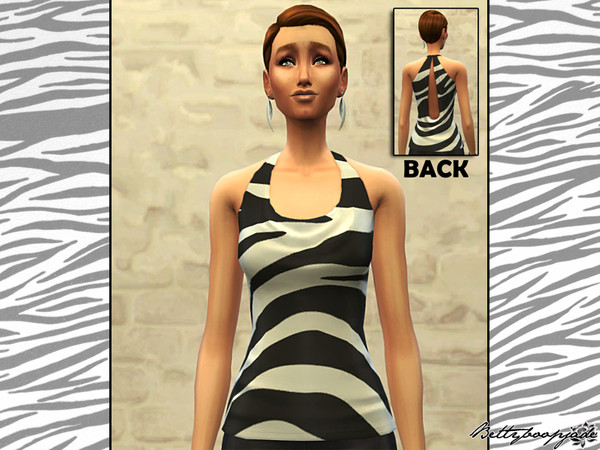 The Sims Resource | Set Zebra print - Blouse