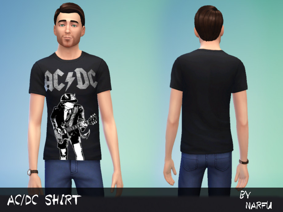 The Sims Resource | AC/DC shirt