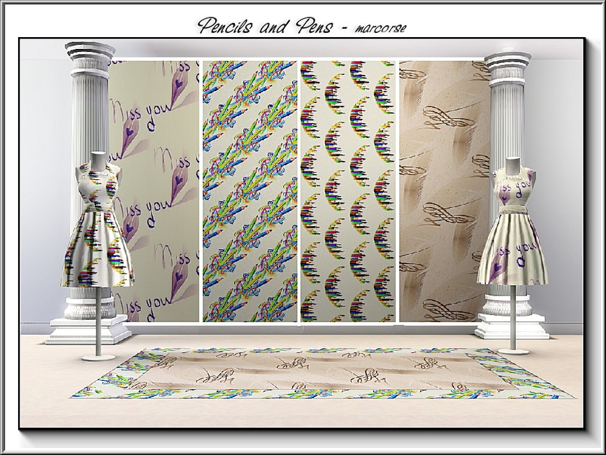 The Sims Resource - Pencils and Pen_marcorse