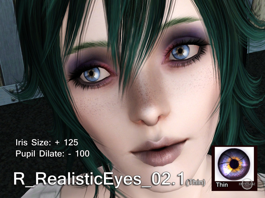 The Sims Resource - Realistic Eyes 2.1 Thin version