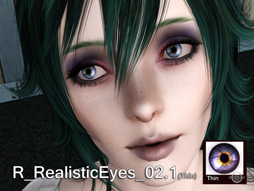 The Sims Resource - Realistic Eyes 2.1 Thin version