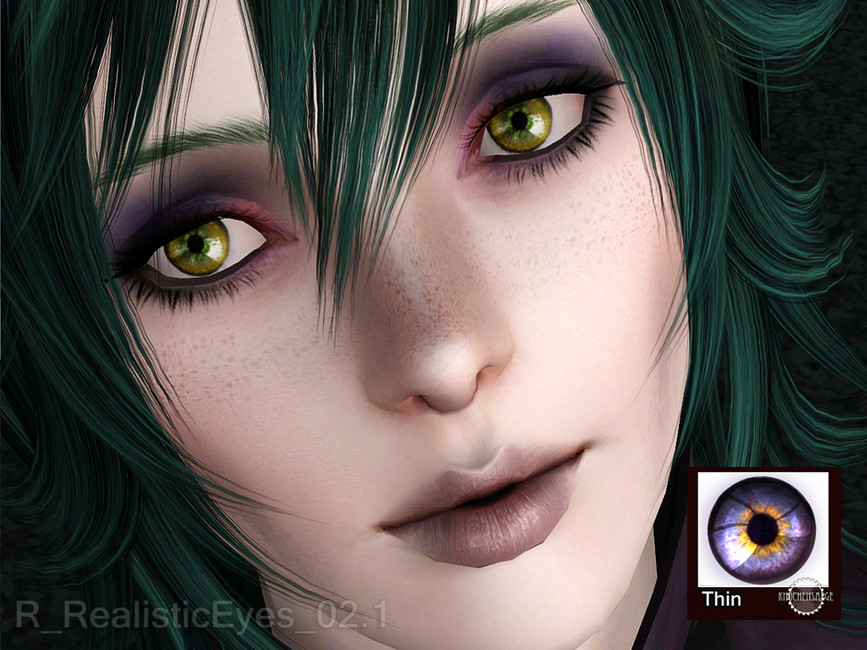 The Sims Resource - Realistic Eyes 2.1 Thin version