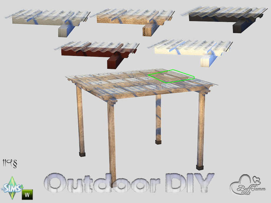 The Sims Resource | DIY Pergola Right End Out