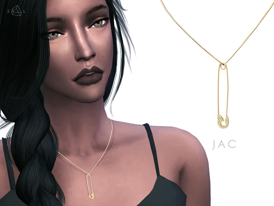The Sims Resource | Safety Pin Necklace JAC
