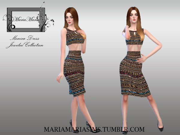 The Sims Resource | MariaMaria Monica Dress