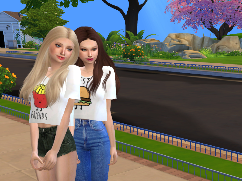 The Sims Resource | Best Friends T-shirts