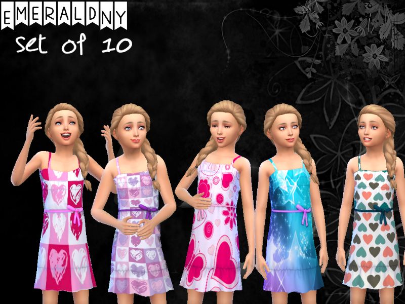 The Sims Resource | Female Child Dresses Set of 10